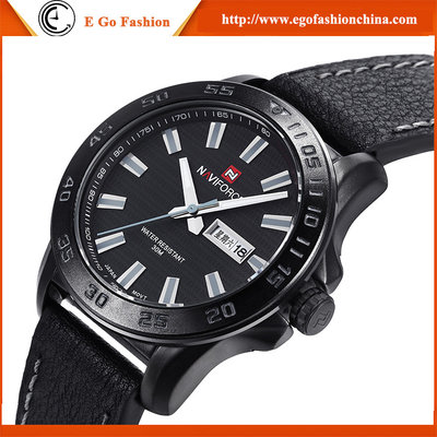 Black Brown Vintage Watch for Business Man Genuine Cow Leather Watch Quartz Watch for Man