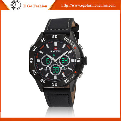 Pilot Watch Hip Hop Dancing Watches Man Genuine Leather Watch Quartz Analog Watch for Men