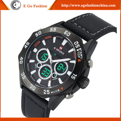 Pilot Watch Hip Hop Dancing Watches Man Genuine Leather Watch Quartz Analog Watch for Men