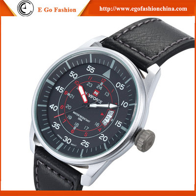 Fashion Casual Watch Stainless Steel Casual Watches Man Genuine Leather Band Watch Quartz