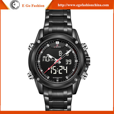 Yellow LED Light Watch Fashion Cool Watches Man Stainless Steel Watch Quartz Analog Watch