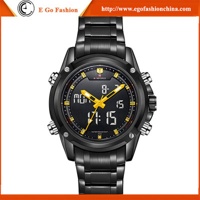 4 Colors Available Stainless Steel Watch Quartz Analog Watches Men's Fashion Watch LED