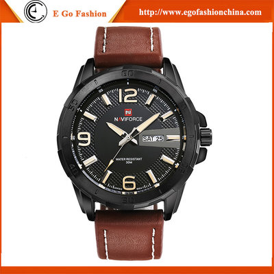 Black Brown Plate Business Watch Naviforce Watches Man Quartz Analog Watch Fashion Watches