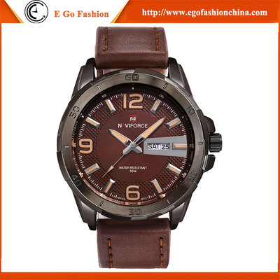 Black Brown Plate Business Watch Naviforce Watches Man Quartz Analog Watch Fashion Watches