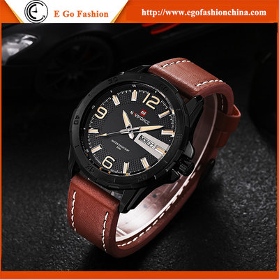 Black Brown Plate Business Watch Naviforce Watches Man Quartz Analog Watch Fashion Watches