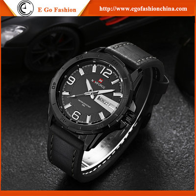 Black Brown Plate Business Watch Naviforce Watches Man Quartz Analog Watch Fashion Watches