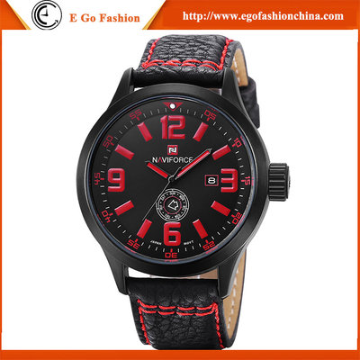 3 6 9 12 Naviforce Watch for Man Stainless Steel Back Watches Retro Leather Watch Sports