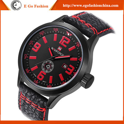 Oversize Big Wristwatch Low MOQ China Watch Supplier Genuine Cow Leather Watch Sport Watch