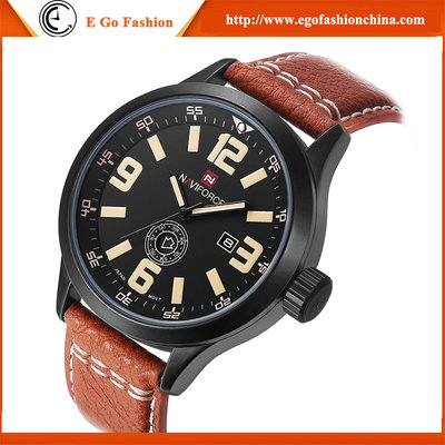 3 6 9 12 Naviforce Watch for Man Stainless Steel Back Watches Retro Leather Watch Sports