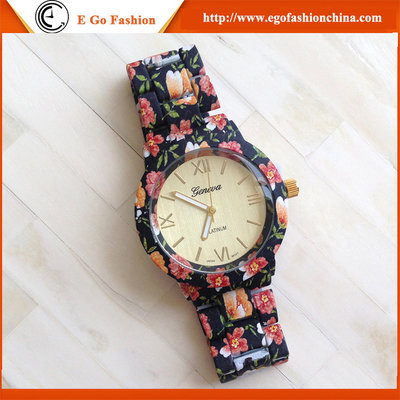 Geneva Watch Women Watches Girl Wristwatch Female Watch Rose Flower OEM Watch Luxury Watch