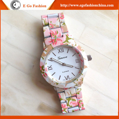 Geneva Watch Women Watches Girl Wristwatch Female Watch Rose Flower OEM Watch Luxury Watch