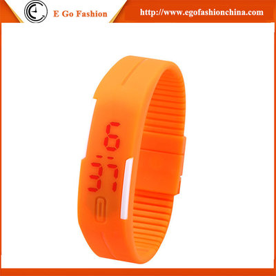 Black Red Orange Watch Quartz Analog Watch Unisex Boys Girls Kids Watch Slap LED Watches