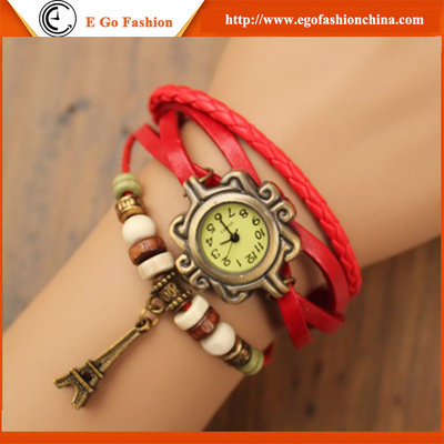 Effiel Tower Pendant Watches Woman Girls Female Watch Quartz Analog Watch Retro Watches