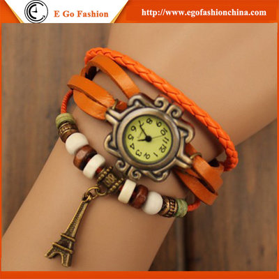 Effiel Tower Pendant Watches Woman Girls Female Watch Quartz Analog Watch Retro Watches