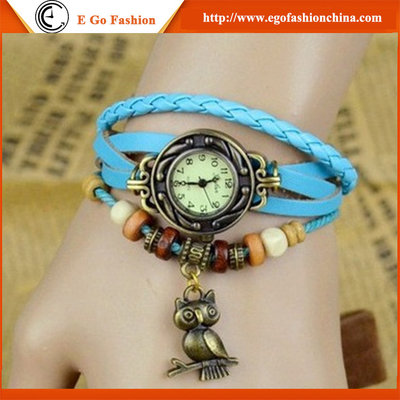 Owl Bracelet Watches for Woman Genuine Leather Watch Quartz Analog Watch Female Watch New