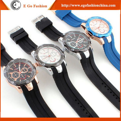 Top Quality Factory Price Curren Watch 8163 Rubber Band Stainless Steel Back Quartz Watch