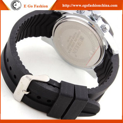 Top Quality Factory Price Curren Watch 8163 Rubber Band Stainless Steel Back Quartz Watch