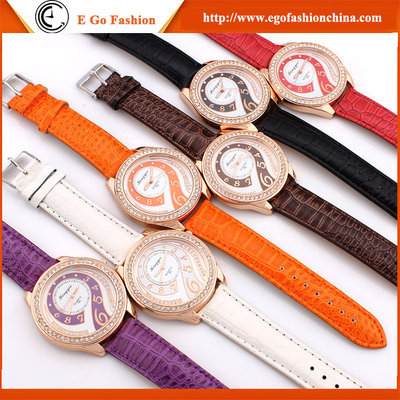 HY01 6 Colors Woman Watches PU Leather Watch Quartz Analog Watches Luxury Dress Watch New