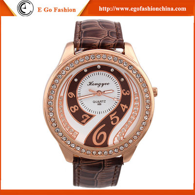 HY01 6 Colors Woman Watches PU Leather Watch Quartz Analog Watches Luxury Dress Watch New