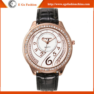 HY01 6 Colors Woman Watches PU Leather Watch Quartz Analog Watches Luxury Dress Watch New