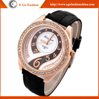 HY01 6 Colors Woman Watches PU Leather Watch Quartz Analog Watches Luxury Dress Watch New