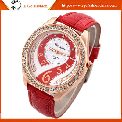 HY01 6 Colors Woman Watches PU Leather Watch Quartz Analog Watches Luxury Dress Watch New
