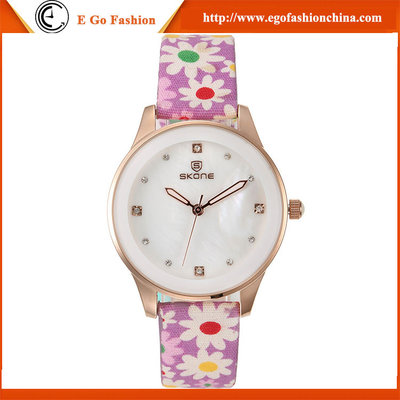 SK03 Flower Sports Watch PU Leather Mixed Order Top Brand Skone Watch Woman Watches New