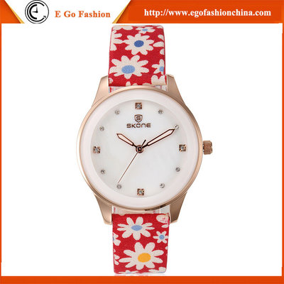 SK03 Flower Sports Watch PU Leather Mixed Order Top Brand Skone Watch Woman Watches New