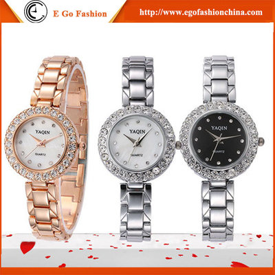 YQ07 Rose Gold Silver Watch Stainless Steel Band Watches Girls Female Bracelet Watch Dress