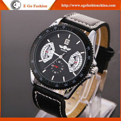 WN01 Mechanical Movement Mechanic Watches Man Leather Watch Hollow Out Rose Gold Watches