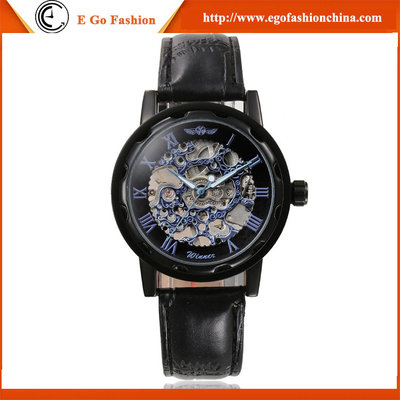 WN07 Roman Marks Numberals Vintage Watch Retro Leather Band Watch WINNER Mechanical Watch