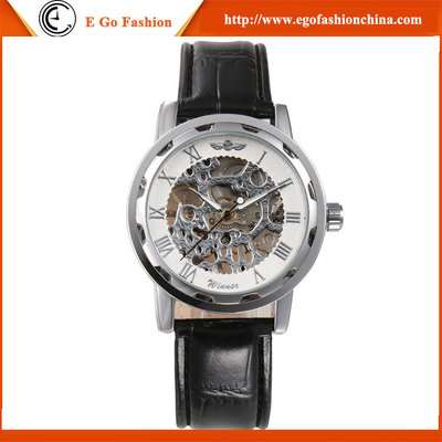 WN07 Roman Marks Numberals Vintage Watch Retro Leather Band Watch WINNER Mechanical Watch