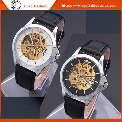 WN11 WINNER Watches for Man Men's Mechanical Watch Mechanic Movement Leather Vintage Watch