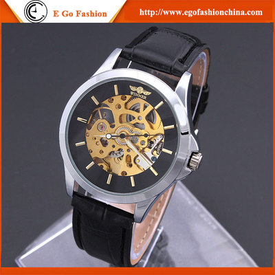 WN11 WINNER Watches for Man Men's Mechanical Watch Mechanic Movement Leather Vintage Watch