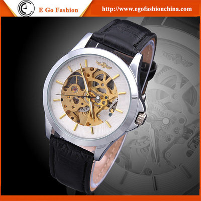 WN11 WINNER Watches for Man Men's Mechanical Watch Mechanic Movement Leather Vintage Watch