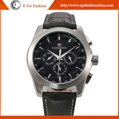 WN16 Top Brand Forsing Watches for Man Mechanical Watch 3 Subdials Rose Gold Bezel Watch