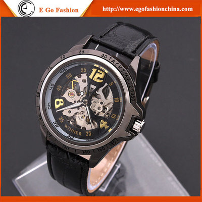 WN19 Mechanical Watch Man Stainless Steel Back 30M Water Resistant WINNER Sports Watches