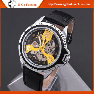 WN19 Mechanical Watch Man Stainless Steel Back 30M Water Resistant WINNER Sports Watches