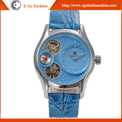 WN27 Pink White Blue Black Forsing Watches for Lady Unisex Watch Mechanical Leather Watch