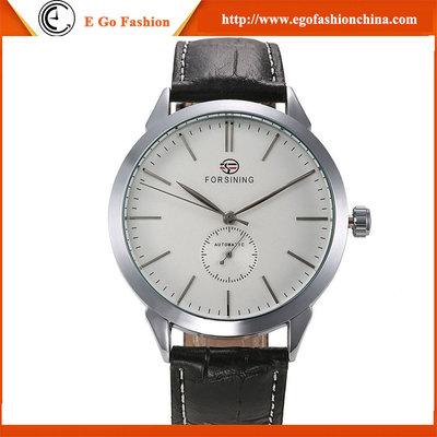 WN28 Mechanical Watch Rose Gold Leather Watch Forsing Stainless Steel Caseback Sport Watch