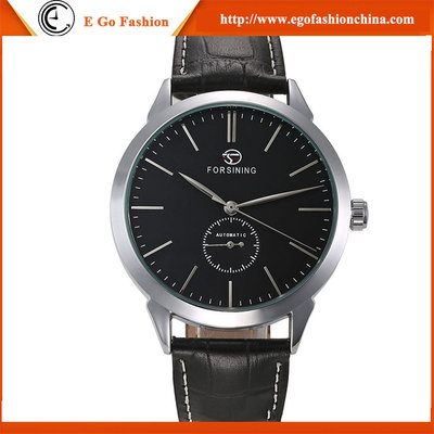 WN28 Mechanical Watch Rose Gold Leather Watch Forsing Stainless Steel Caseback Sport Watch