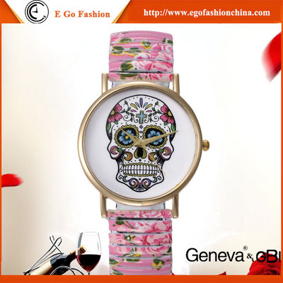 GV08 Fashion Jewelry Wholesale Human Skeleton Dial Watch Quartz Analog Watches Lady Woman