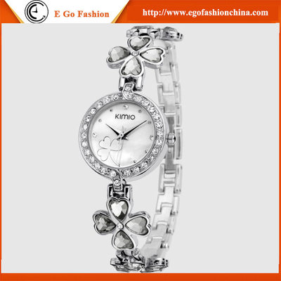 KM06 Black Blue Purple Crystal Watch KIMIO Watches Woman Women Quartz Watch Gift Bracelet