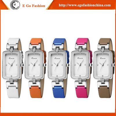 KM07 Square Dial Watch Fashion Business Watches for Woman Stainless Steel Leather Watches