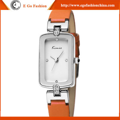 KM07 Square Dial Watch Fashion Business Watches for Woman Stainless Steel Leather Watches