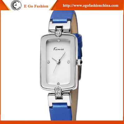 KM07 Square Dial Watch Fashion Business Watches for Woman Stainless Steel Leather Watches