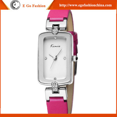 KM07 Square Dial Watch Fashion Business Watches for Woman Stainless Steel Leather Watches