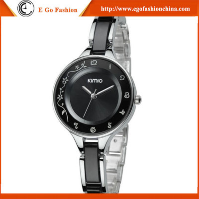 KM09 Fashion Jewelry Watches Woman Stainless Steel Pink Quartz Analog Watch Bracelet Watch