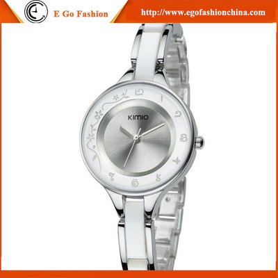 KM09 Fashion Jewelry Watches Woman Stainless Steel Pink Quartz Analog Watch Bracelet Watch