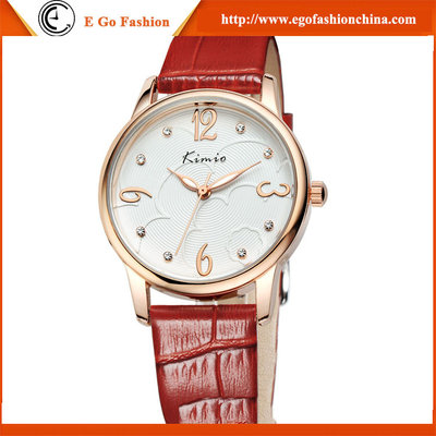 KM10 Fashion Jewelry Wholesale Stainless Steel Watch Genuine Leather Watch Woman Dress